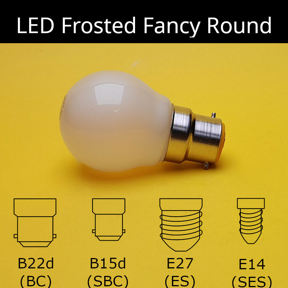 LED Frosted Fancy Round – The Lightbulb Man