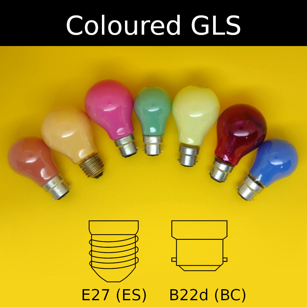 Coloured GLS Incandescent – The Lightbulb Man
